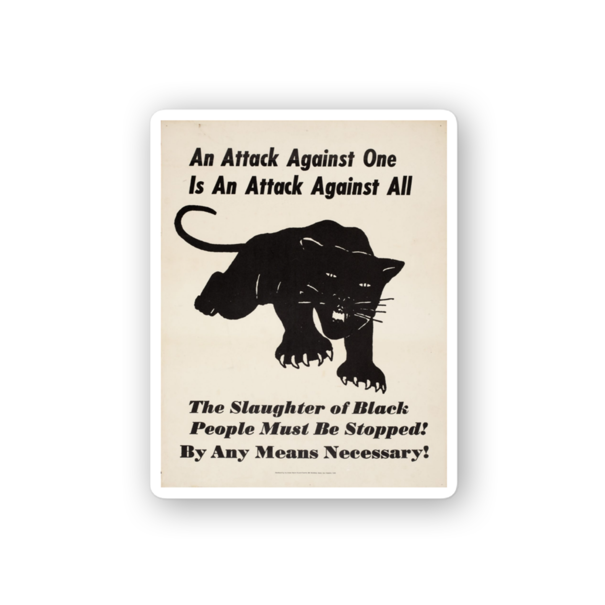 Black Panther Party poster sticker – Mr. Well-Travelled